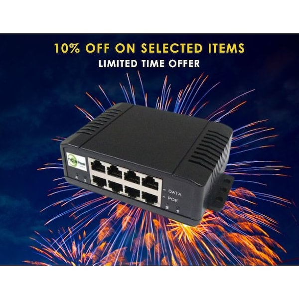 Tycon Systems GigE 4x Port MultiVolt Pasv PoE, 1A/Port TP-MS4X4 | Zoro